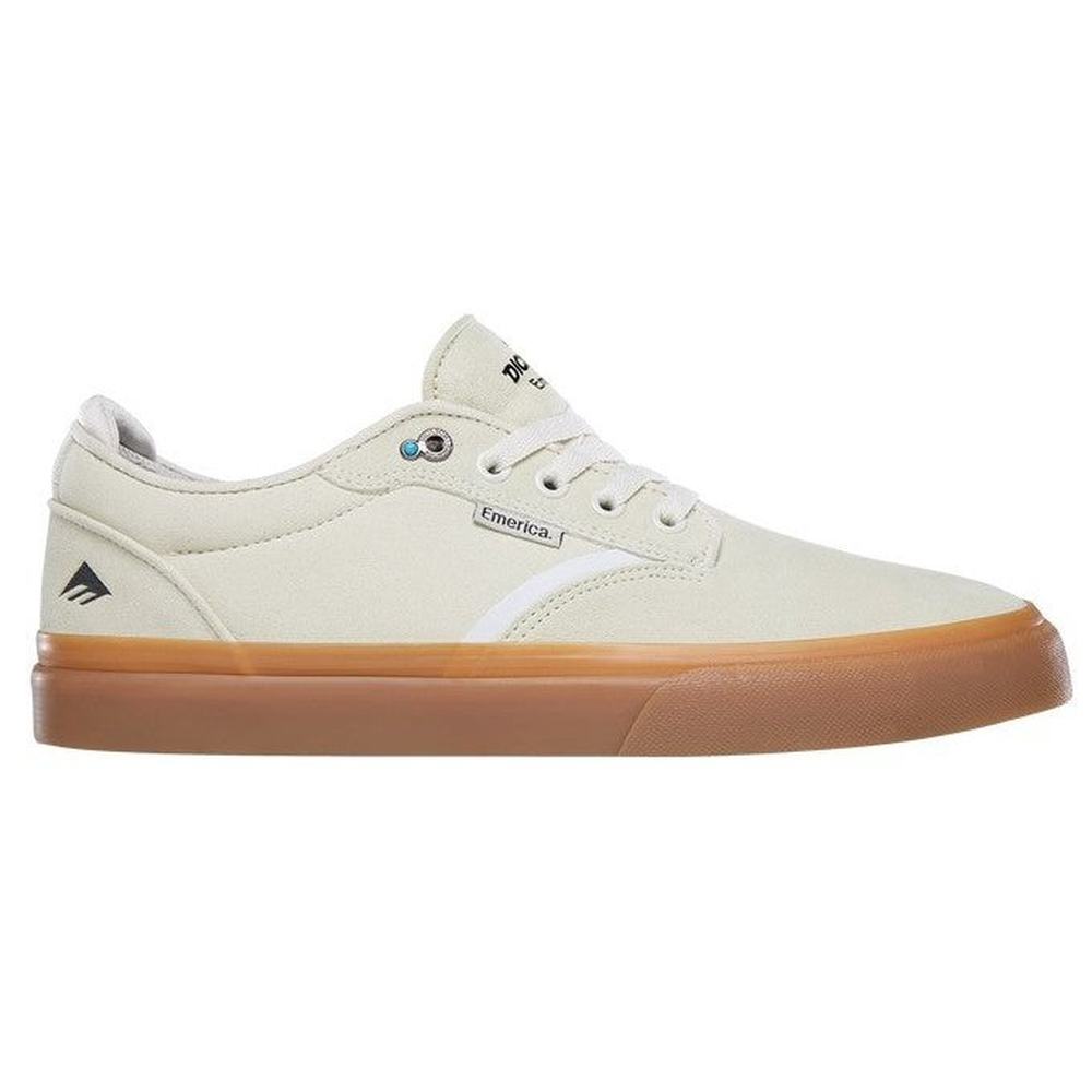 EMERICA DICKSON WHITE / GUM SKATE SHOES – Parkside Skateshop